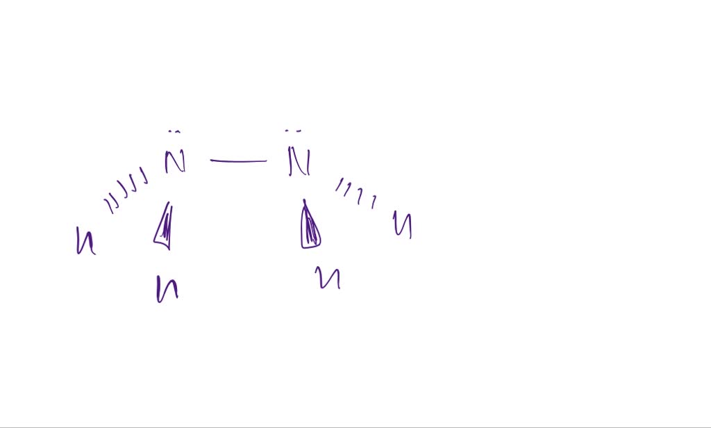 SOLVED:Consider the molecule hydrazine, N2 H4, used in rocket fuel ...