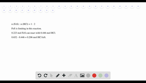 ⏩SOLVED:Iron(II) sulfide reacts with hydrochloric acid according to ...