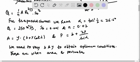 SOLVED:Determine the cross section of the greatest hydraulic efficiency ...