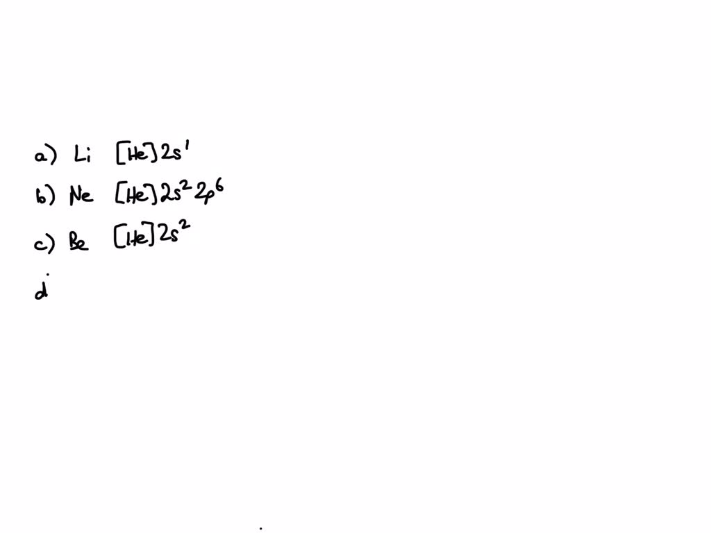 Solved Write The Condensed Ground State Electron Configuration For