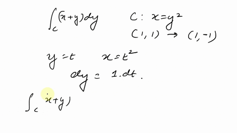SOLVED:Calculate the line integral of F over C1.