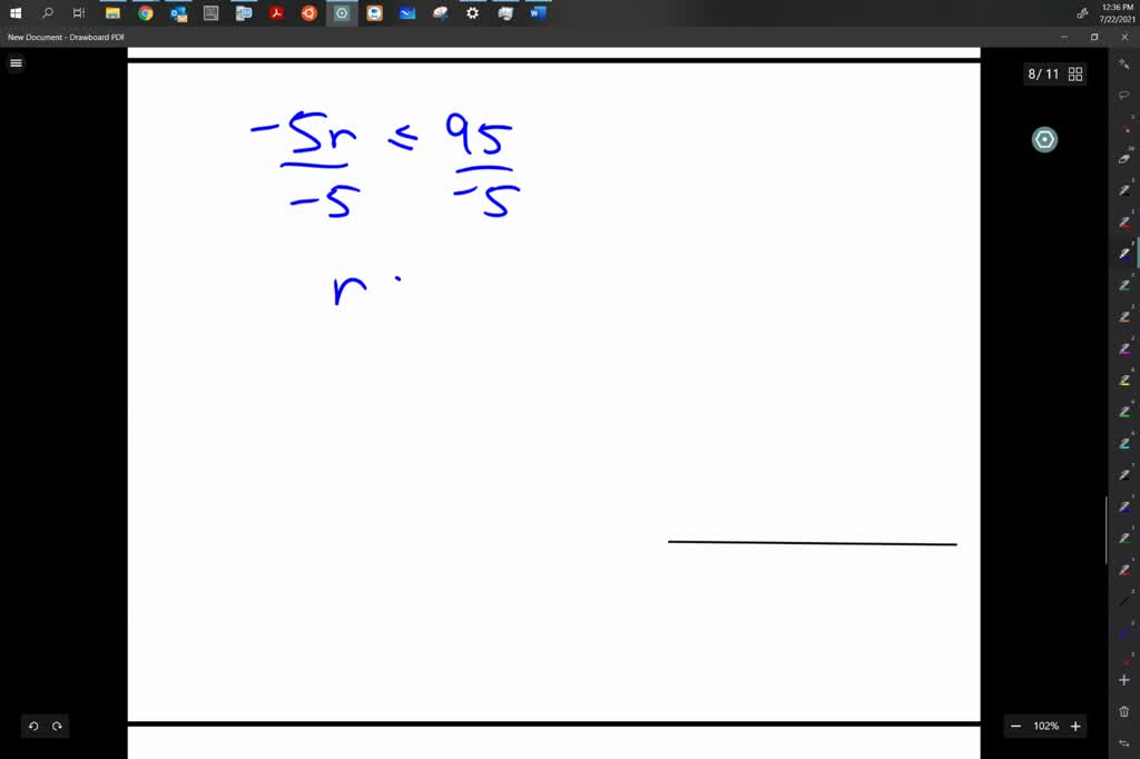 Translate and solve. Then write the solution in interval notation and ...