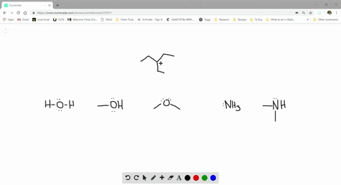 SOLVED:Draw the product formed when the Lewis acid (CH3CH2)3C^+ reacts ...