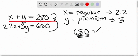 SOLVED:Gas Station A gas station sells regular gas for 2.20 per gallon ...