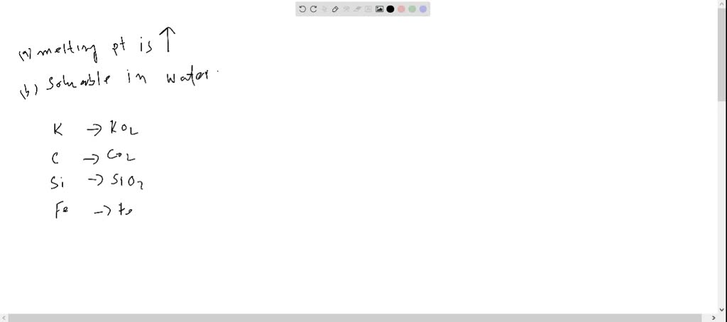 SOLVED:An element reacts with oxygen to give a compound with a high ...
