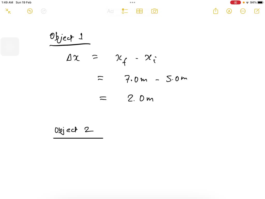 Solved Which Has The Greater Displacement Object 1 Which Moves From