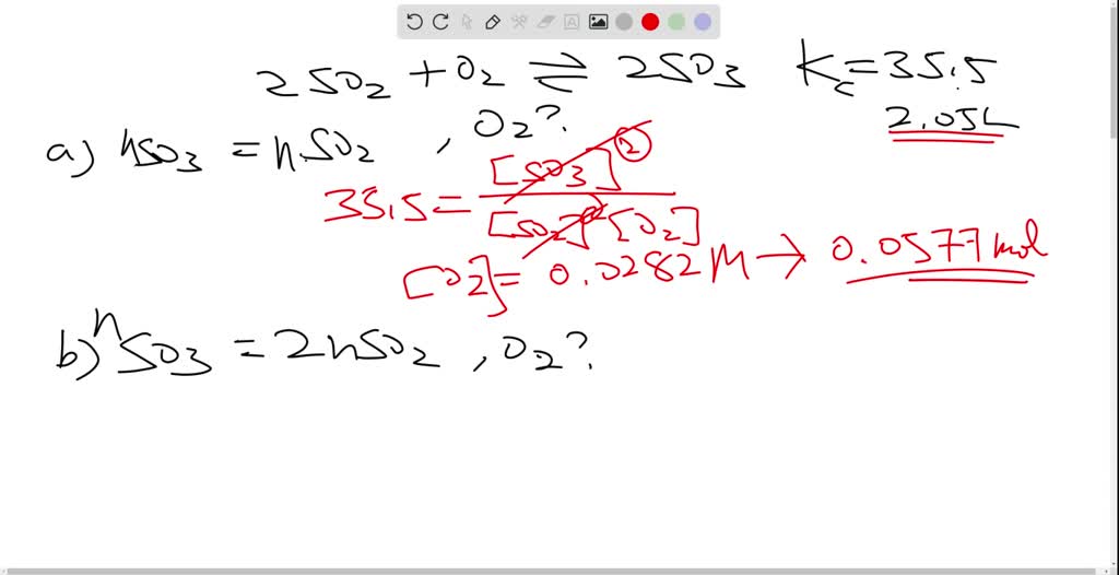 SOLVED:An equilibrium mixture of SO2, SO3, and O2 gases is maintained ...