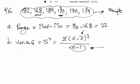 SOLVED: A bowler's scores for six games were 182,168,184,190,170, and ...
