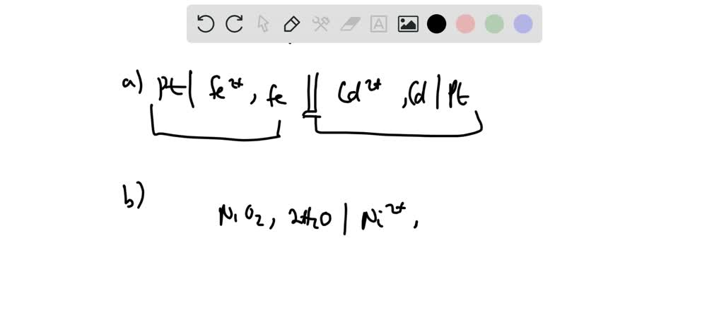 SOLVED:Write the cell notation for the following galvanic cells. For ...