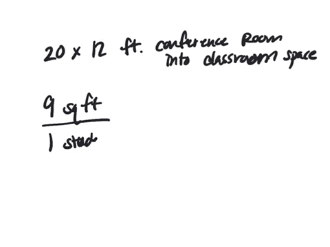 SOLVED:Environmental Engineering A classroom is 30 feet long, 24 feet ...
