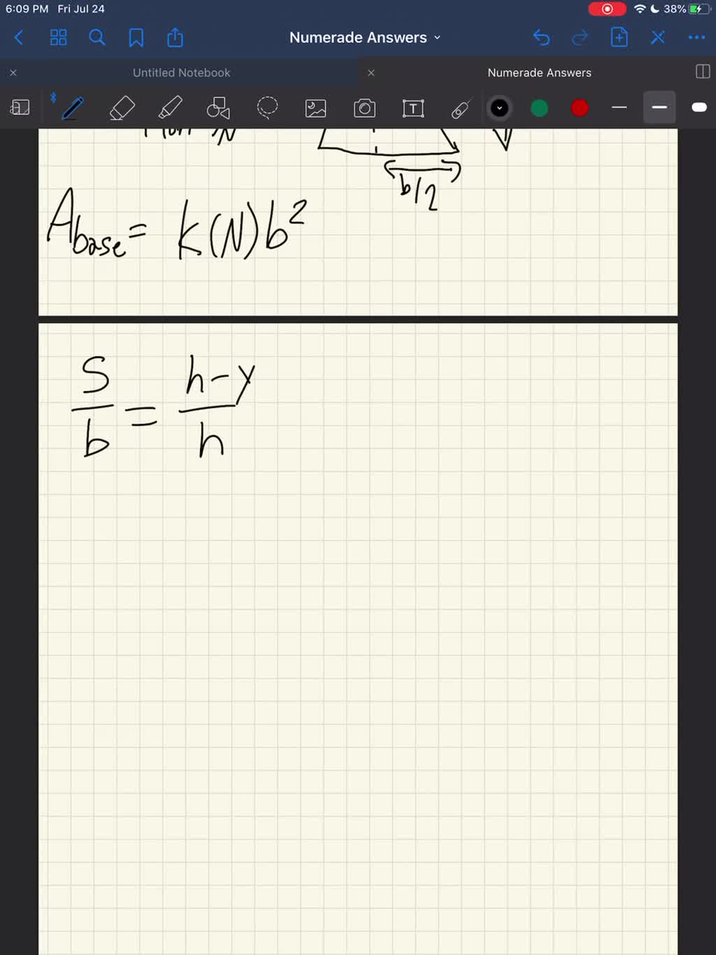 SOLVED:Show that for a regular pyramid of height h and n sides (n=3,4 ...