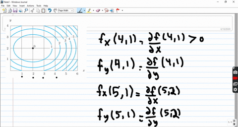 SOLVED:Using the contour diagram for f(x, y) in Figure 8.36, decide ...