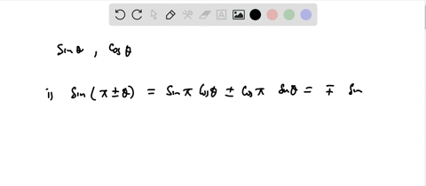 ⏩SOLVED:By addition and subtraction of Euler's formulas for e^i θ ...