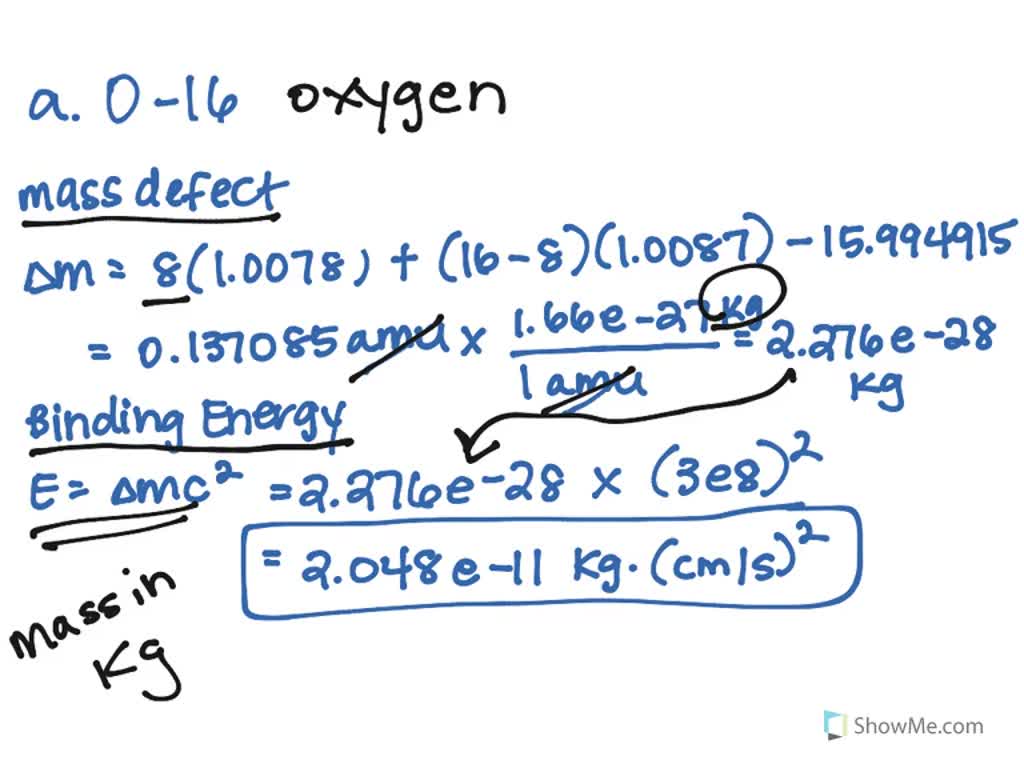 SOLVED Calculate The Mass Defect And Nuclear Binding Energy Per Nucleon