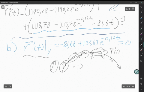 SOLVED:Linear drag Derive the equations x =(v0)/(k)(1-e^-k t) cosα y ...