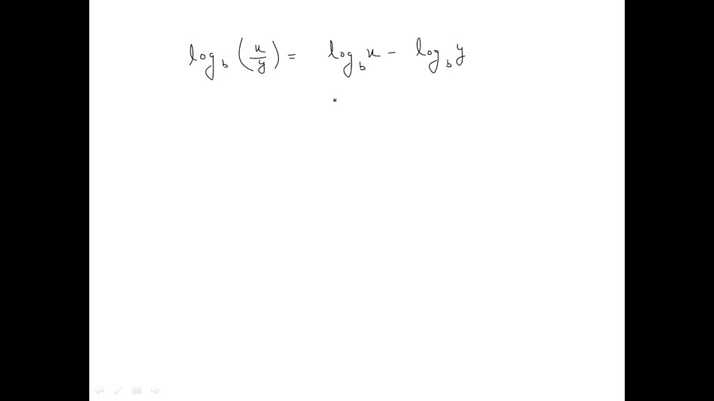 SOLVED:Expand into sums and/or differences of logarithms. Assume all variables represent ...