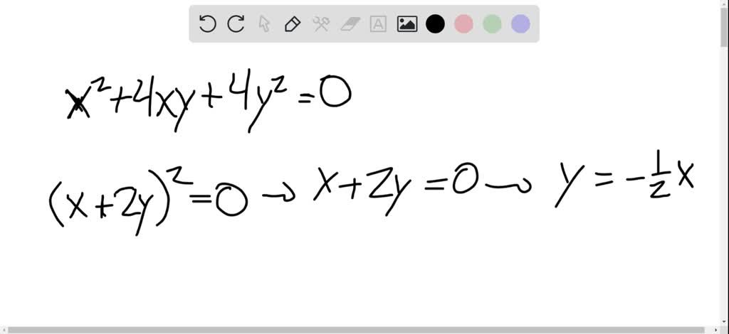 SOLVED:Sketching the Graph of a Degenerate Conic In Exercises 45 - 54 ...