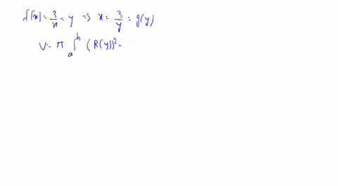 SOLVED:Consider the region between the graph of f(x)=(3)/(x) and the x ...
