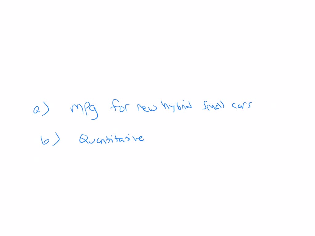 SOLVED:The average mpg usage for a 2009 Toyota Prius for a sample of 10 ...