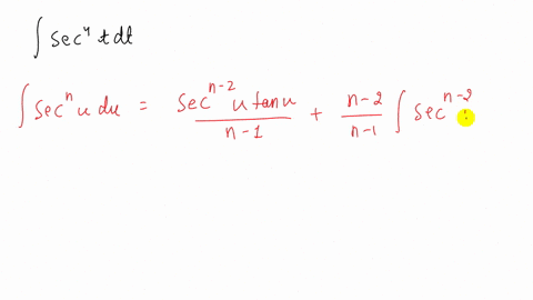 SOLVED:Calculate using our table of integrals. ∫sec^4 t d t