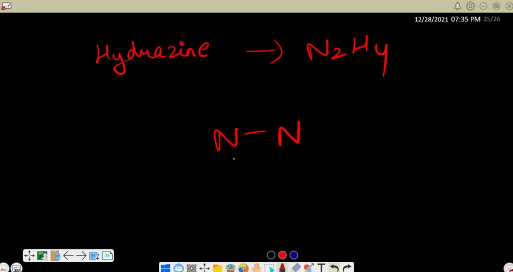 SOLVED: Hydrazine, NzHa is a good reducing agent that has been used as ...