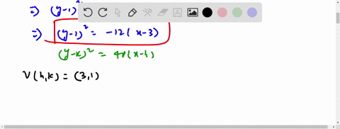 SOLVED:Convert each equation to standard form by completing the square on x or y . Then find the ...