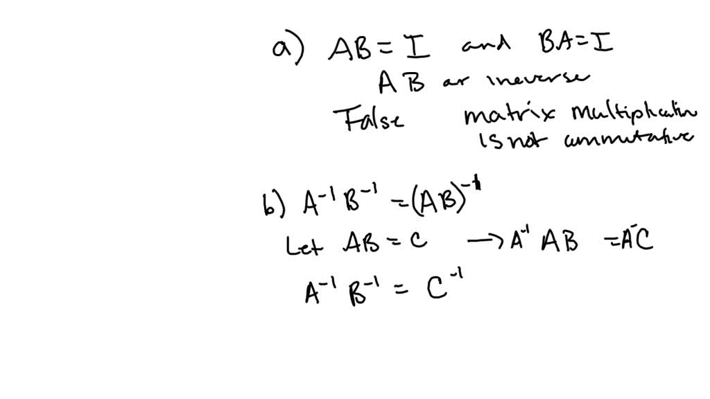SOLVED:In Exercises 9 and 10, mark each statement True or False. Justify each answer. a. In ...