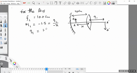 ⏩SOLVED:An observer to the right of the mirror-lens combination… | Numerade