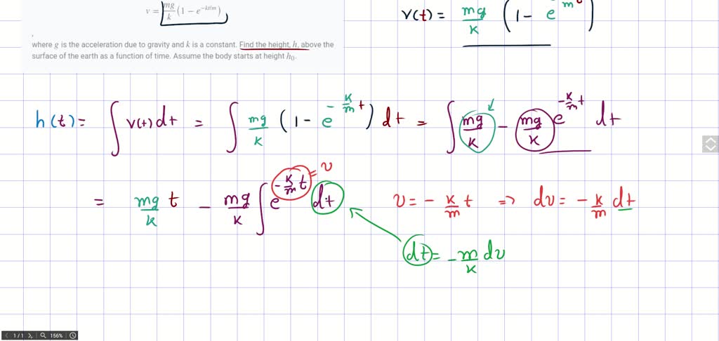 A particle is projected vertically upwards with a speed g / k, where g ...