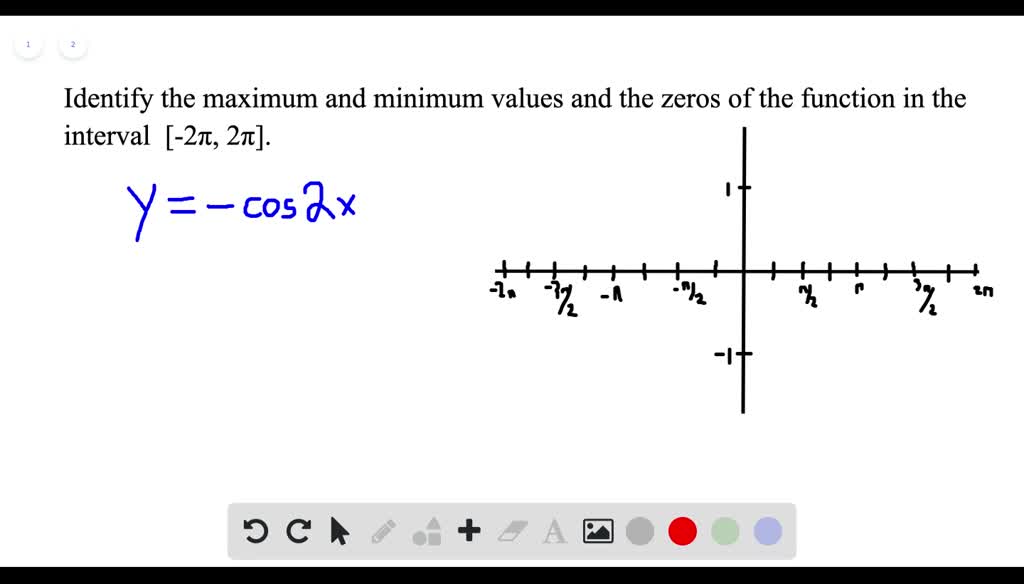 SOLVED:In Exercises 35-40 , identify the maximum and minimum values and the zeros of the ...