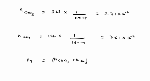SOLVED:A gaseous mixture contains 3.23 g of chloroform, CHCl3, and 1.22 g of methane, CH4 ...