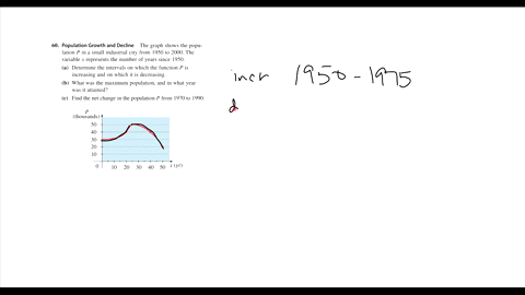 Population Growth and Decline The graph shows the popu-...