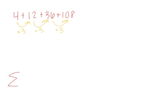SOLVED:Write each series with summation notation. See Example 2. 4+12+36+108