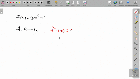 SOLVED: A function f: R →R is defined as f(x)=3 x^2+1. Then f^-1(x) is (a) (√(y-1))/(3) (b) (1 ...