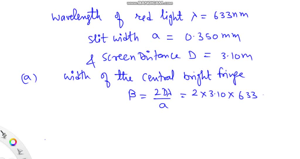 ⏩SOLVED:Red light of wavelength 633 nm from a helium-neon laser… | Numerade