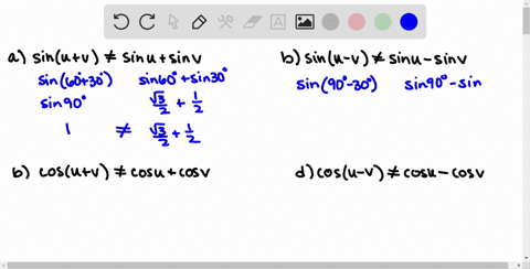 SOLVED:(a) Write a proof of the formula for sin(u + v)