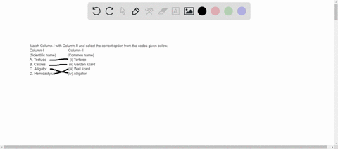 SOLVED:Match Column-I with Column-II and select the correct option from ...