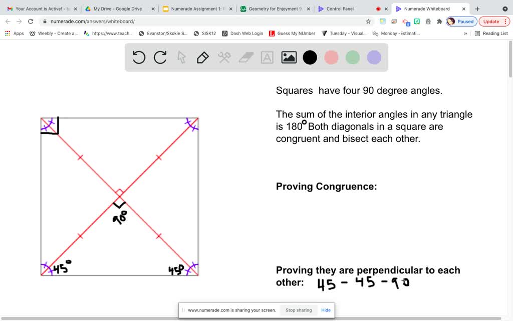 SOLVED Prove That The Diagonals Of A Square Are Congruent And SOLVED Prove That The Diagonals Of A Square Are Congruent And