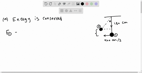 A ball at the end of a 180 -cm-long string swings as a pendulum as ...