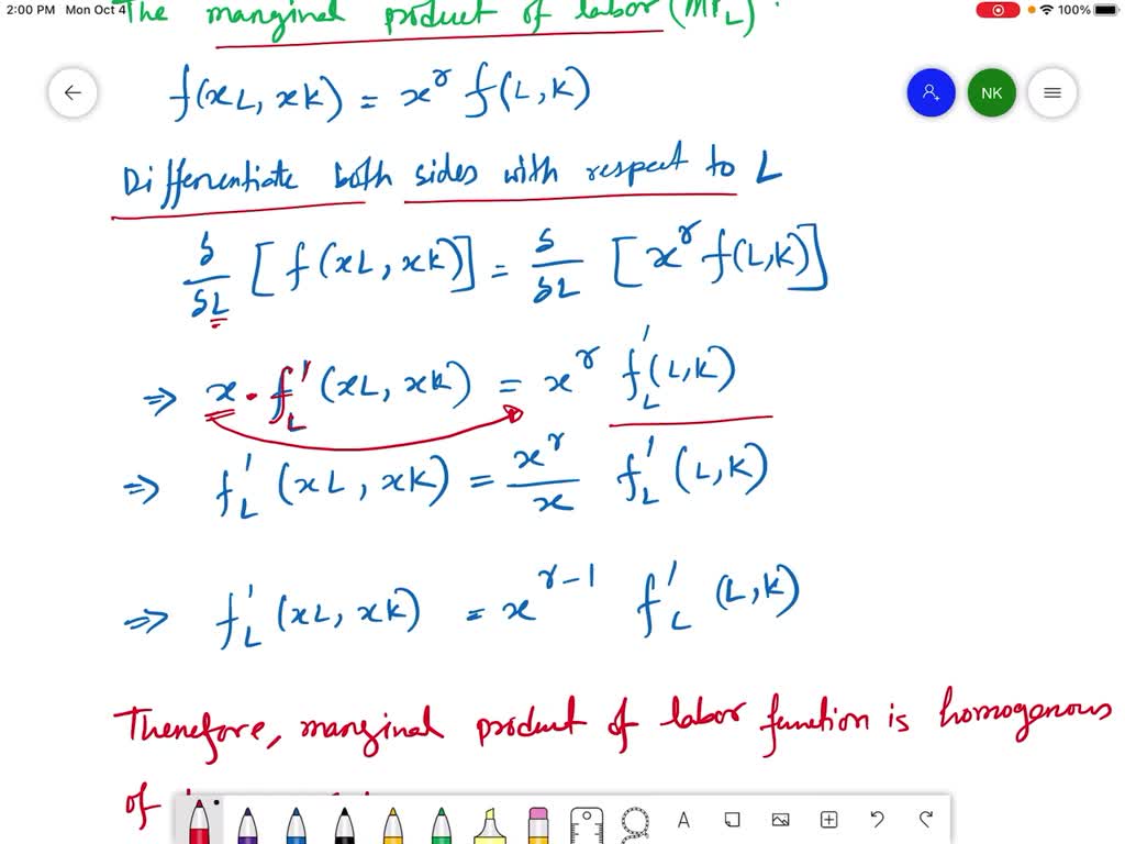 SOLVED:Do all homogeneous production functions of whatever degree have ...