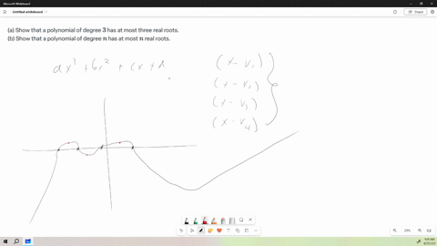 (a) Show that a polynomial of degree 3 has at most three real roots. (b ...