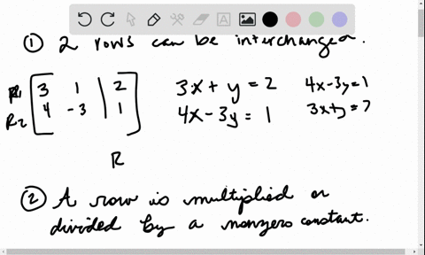 SOLVED:Explain why each of the three elementary row operations does not affect the solution set ...