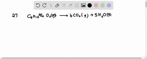 SOLVED:Consider the unbalanced equation for the combustion of butane ...