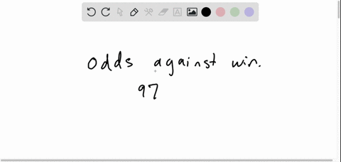 ⏩SOLVED:answer the given questions that involve odds. Finding… | Numerade