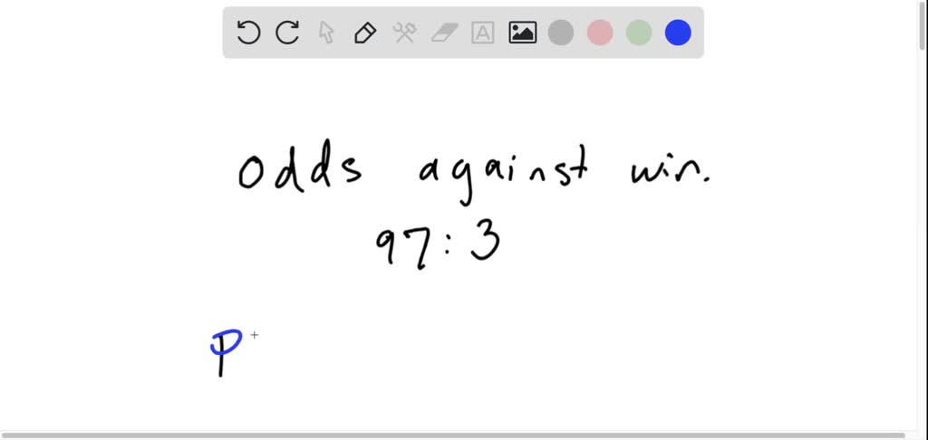 ⏩SOLVED:answer the given questions that involve odds. Finding… | Numerade