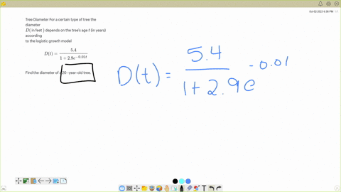 SOLVED:Tree Diameter For a certain type of tree the diameter D( in feet ...