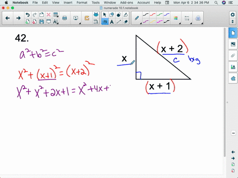 SOLVED:Geometry The lengths of the sides of a right triangle are three consecutive integers ...