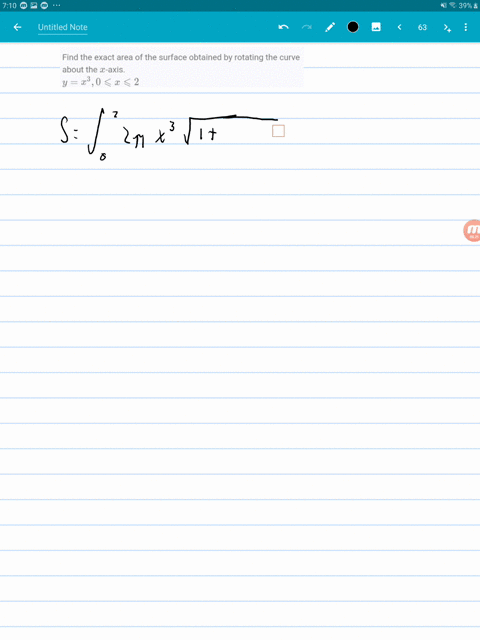 SOLVED:Find the exact area of the surface obtained by rotating the ... SOLVED:Find the exact area of the surface obtained by rotating the ...