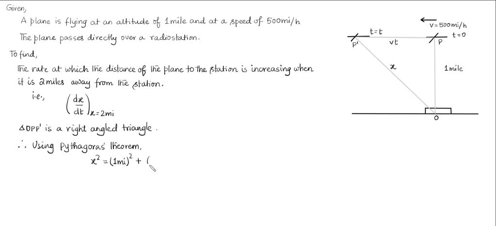 ⏩SOLVED:A plane flying parallel to the ground at a height of 4… | Numerade