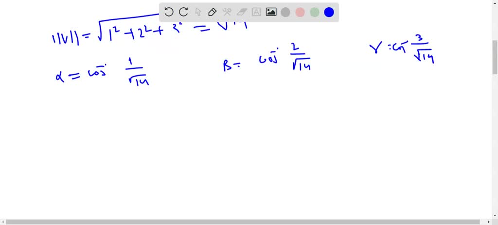 SOLVED:Find the direction cosines and direction angles of the vector. 𝐚 ...